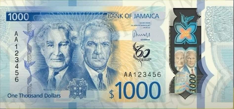 Jamaica - Bank of Jamaica ready to release new banknotes in June. - MRI ...