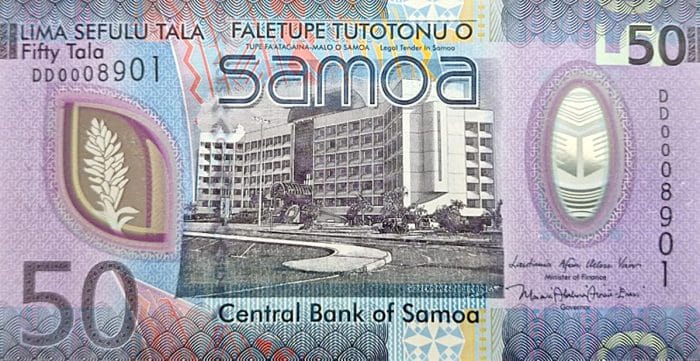 SAMOA - New polymer banknotes of 50 and 100 tala. - MRI Guide : MRI ...